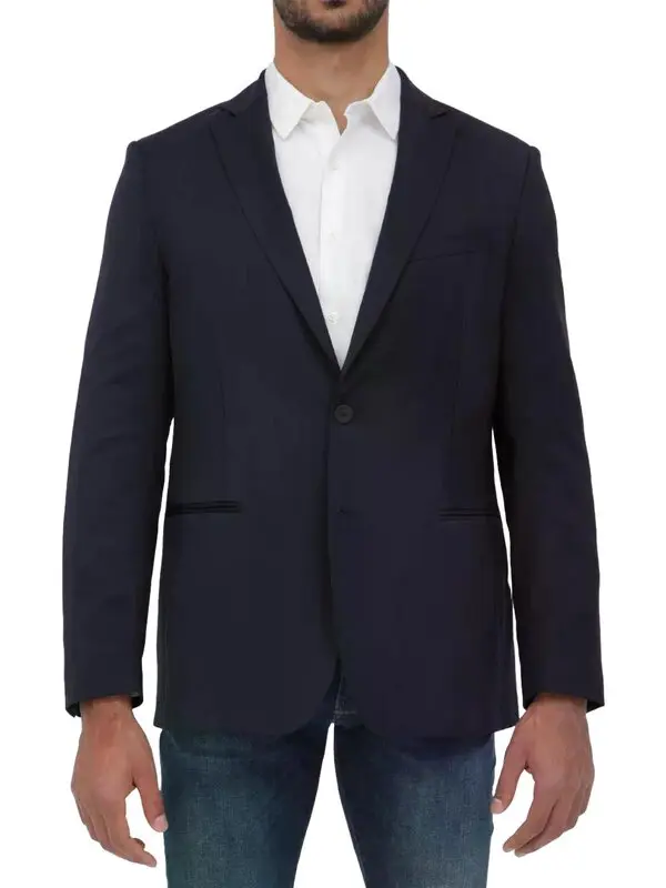 TONELLO Virgin Wool Blazer - Blue