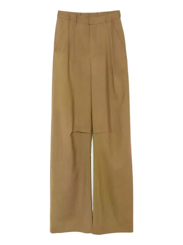 MAISON MARGIELA Pleat-detailing Trousers - Brown