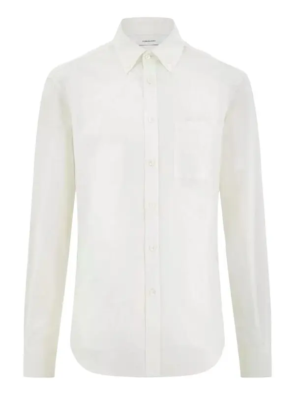 FERRAGAMO Long Sleeved Cotton Shirt - White