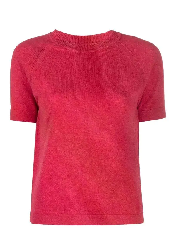 BARRIE Fine-knit Cashmere Top - Red