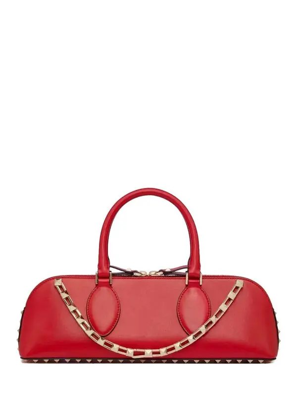 Valentino Garavani Rockstud Leather Handbag - Red