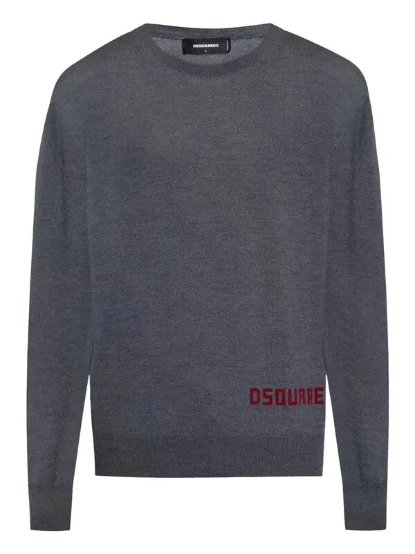 Dsquared2 Logo Intarsia-knit Jumper - Grey