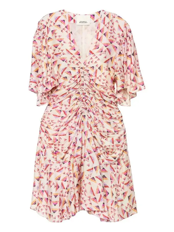 Isabel Marant Étoile Lienne Geometric Minidress - Neutrals