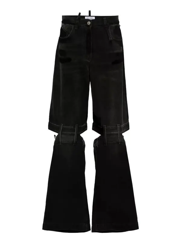 Attico High-rise Wide-leg Jeans - Black