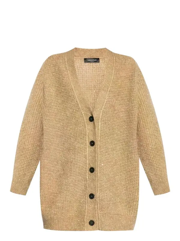 Fabiana Filippi Sequin-embellished Waffle-knit Cardigan - Neutrals