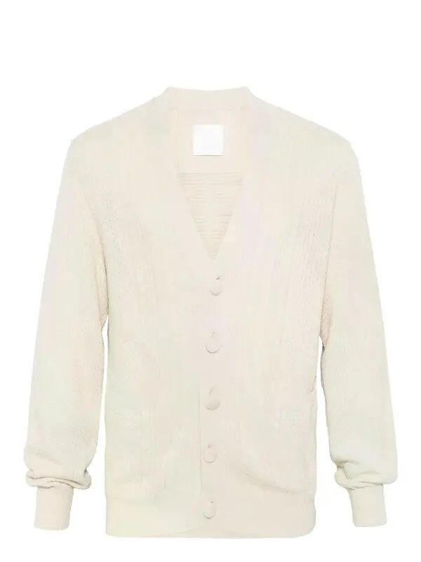 Givenchy 4g Cable-knit Cardigan - Neutrals