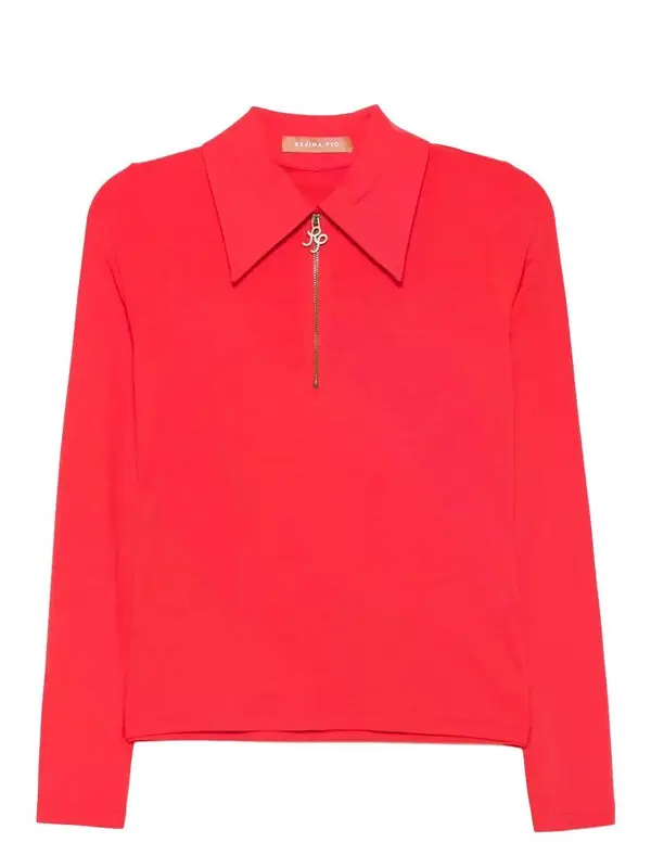 REJINA PYO Jasmine Polo Top - Red