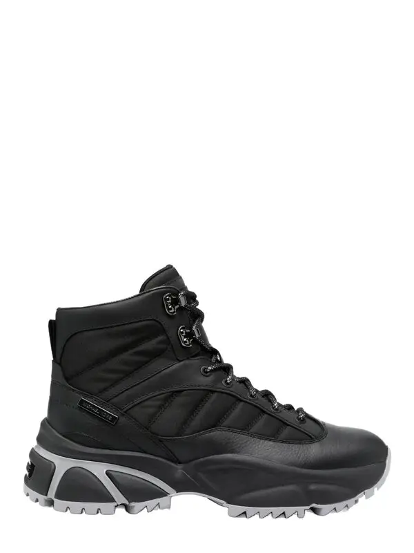 Michael Kors Logan Padded Lace-up Boots - Black