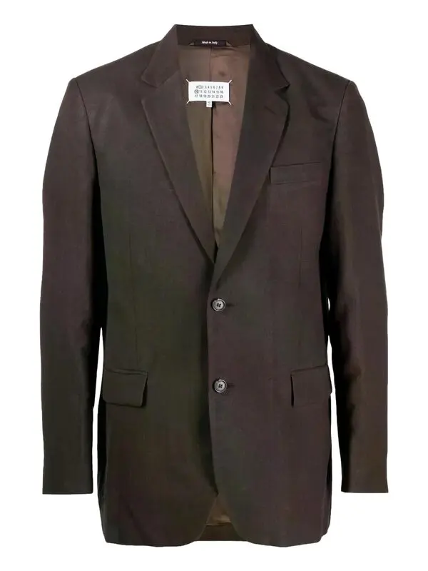 MAISON MARGIELA Notched-lapels Single-breasted Blazer - Brown