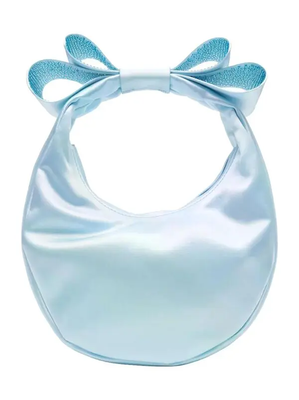 Mach & Mach Bow-detail Satin Tote Bag - Blue