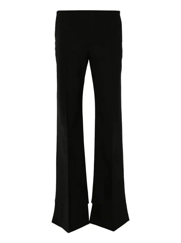 Chloé Flared Stretch-wool Trousers - Black
