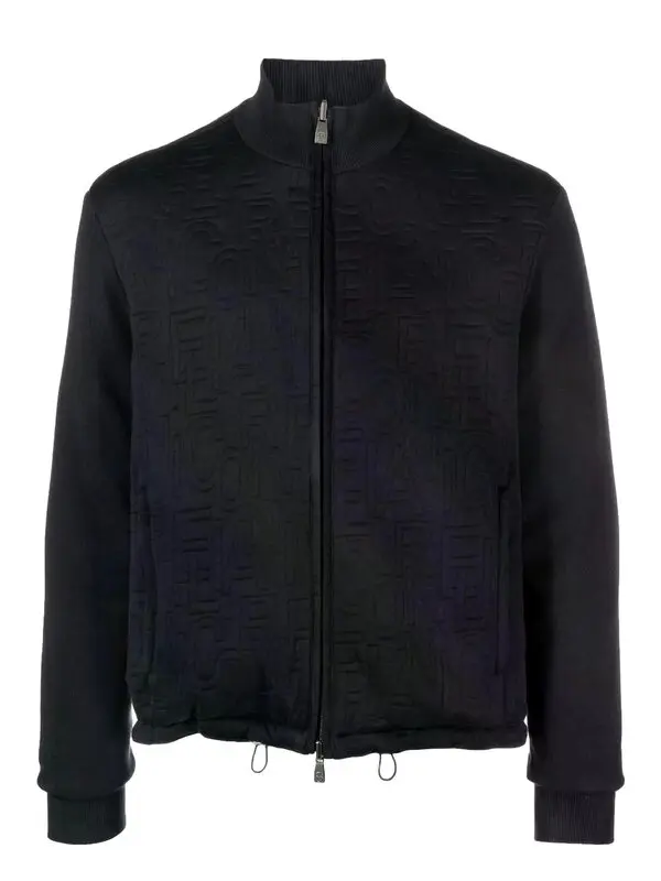 Corneliani Logo Bomber Jacket - Blue