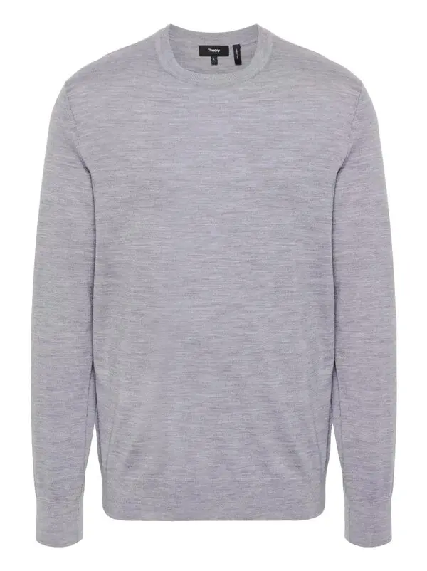 Theory Fine-knit Wool Jumper - Grey