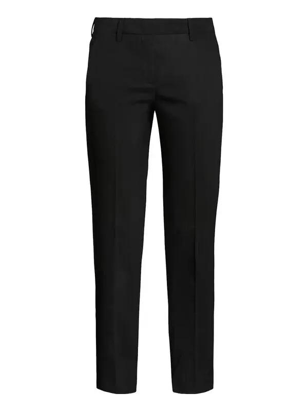 Prada Cropped Slim-fit Trousers - Black
