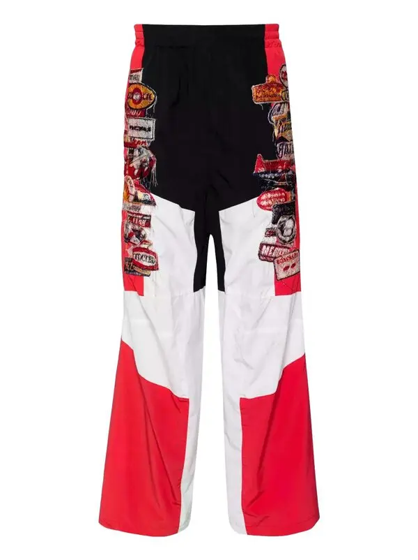 DOUBLET Panelled Track Trousers - Red