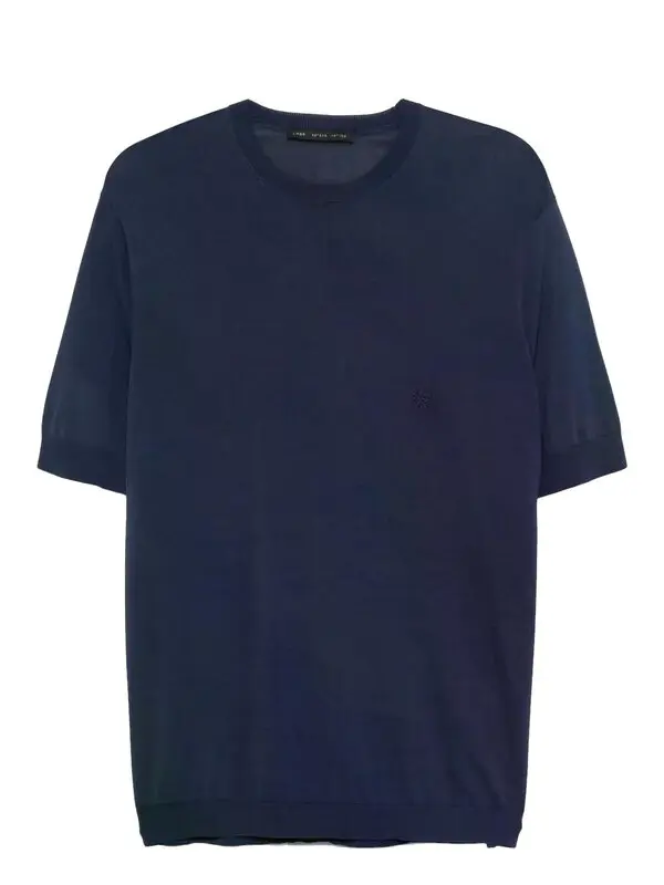 LOW BRAND Fine-knit T-shirt - Blue