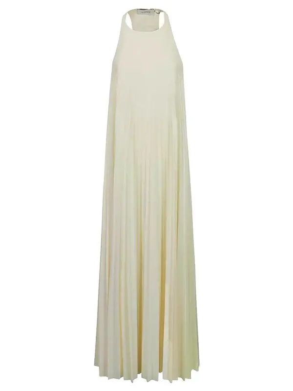 Sportmax Pleated Halter Dress - Neutrals