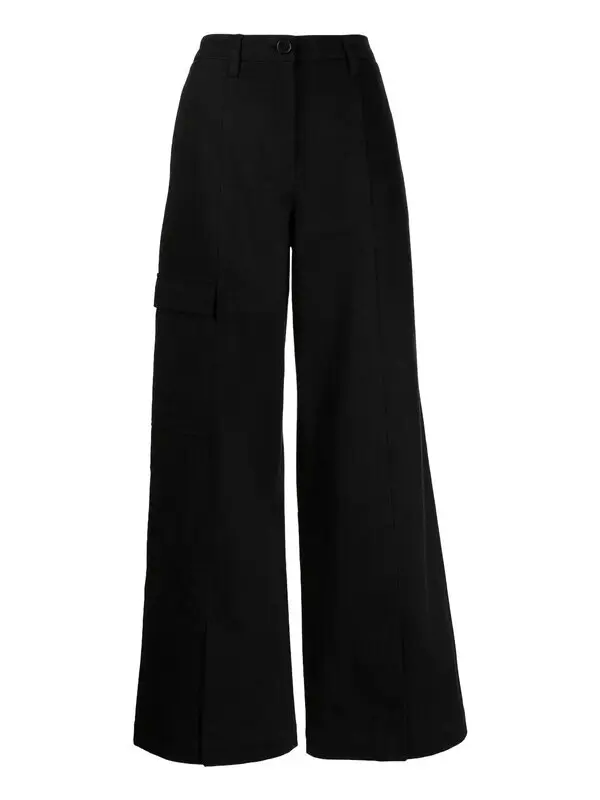 Goen.j Wide-leg Cargo Trousers - Black