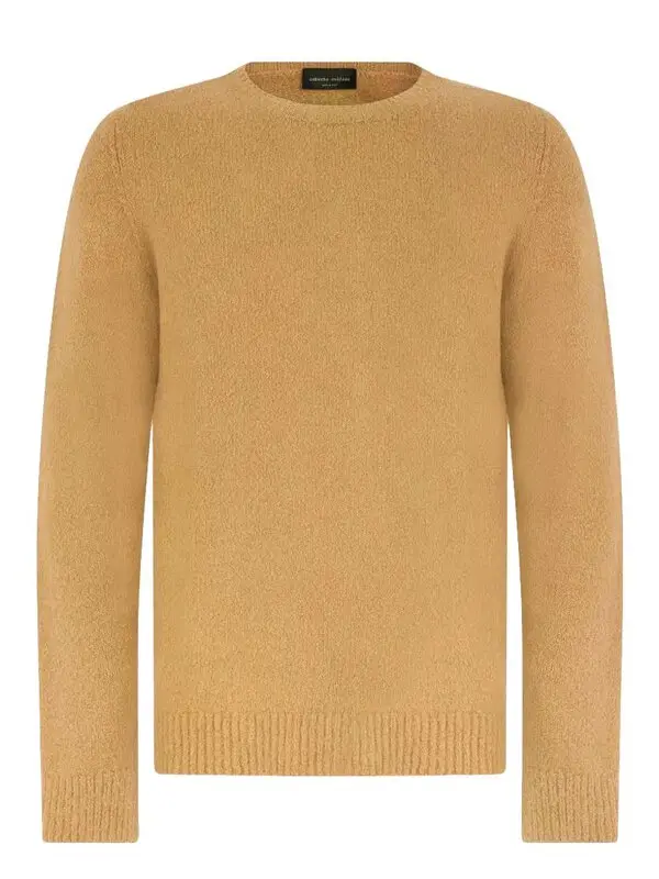 ROBERTO COLLINA Bouclé Knit Sweater - Brown