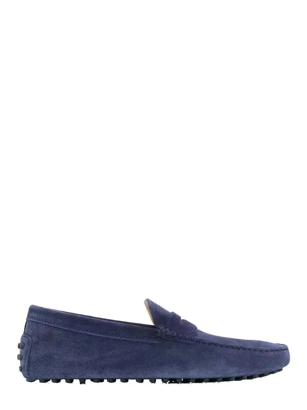 TOD'S City Gommino Driving Textured Loafers - Blue
