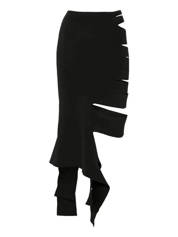 MUGLER Bandage Knit Skirt - Black