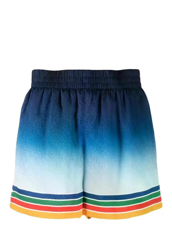 Casablanca Studio De Musique Silk Shorts - Blue