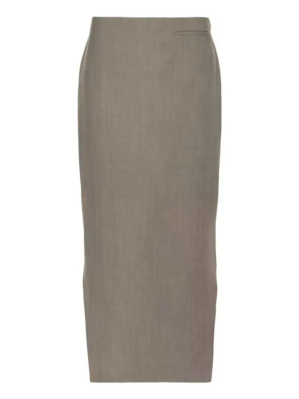 Givenchy High-low Hem Wool Skirt - Neutrals