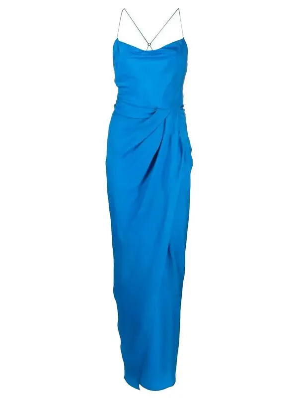 Gauge81 Shiroi Draped Maxi Dress - Blue