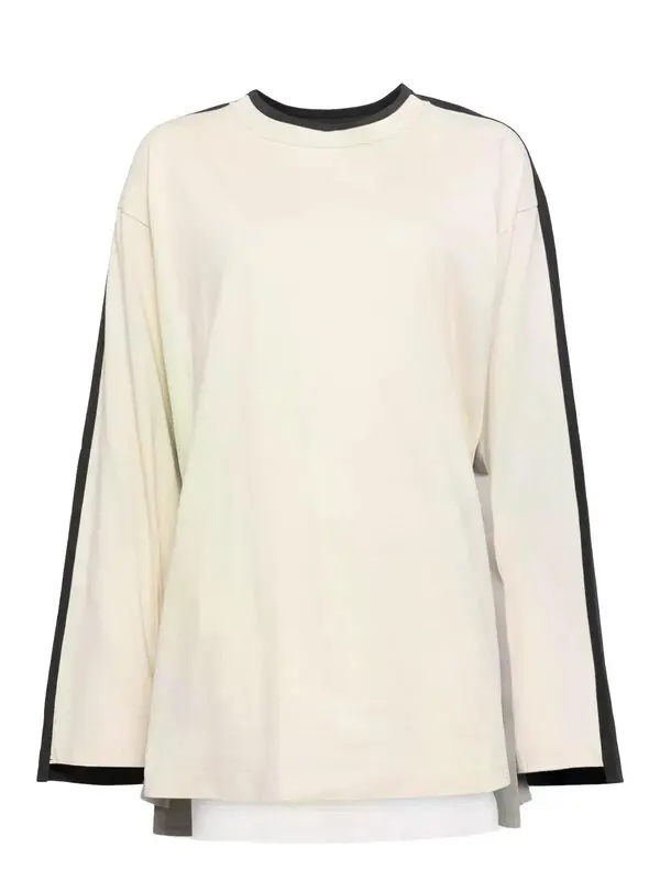 JNBY Patchwork Long-sleeved T-shirt - Neutrals