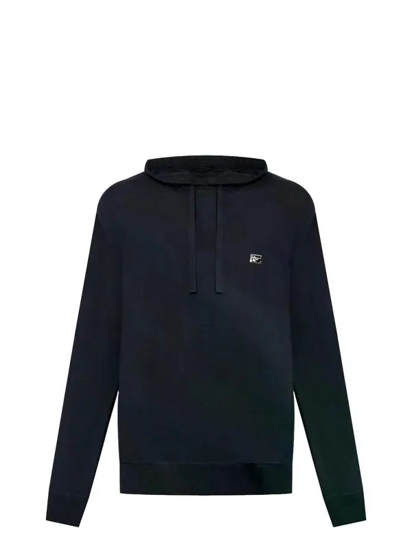 Dolce & Gabbana Logo-plaque Hoodie - Black