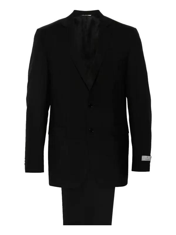 Canali Single-breasted Wool Suit - Black