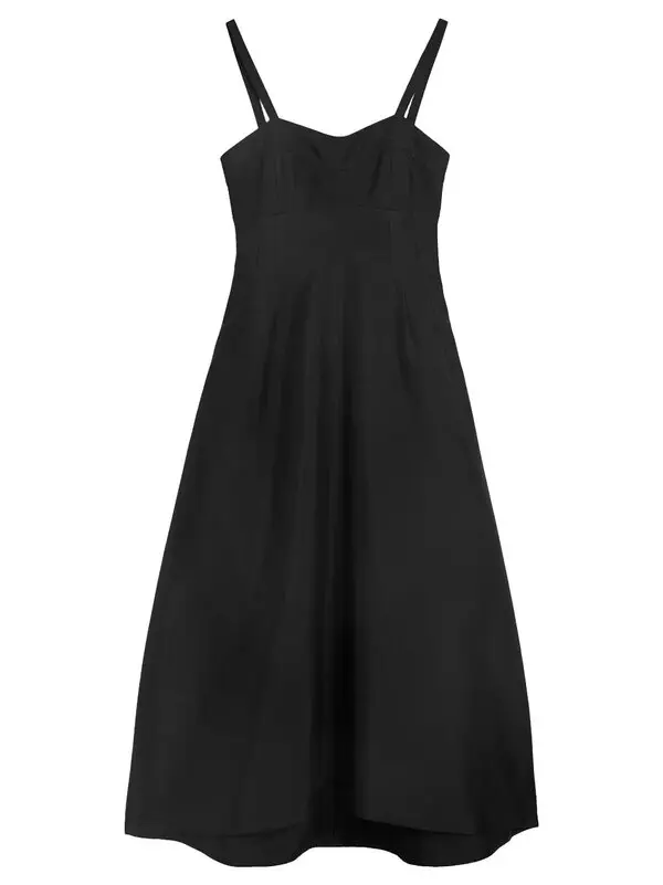 JIL SANDER Bustier-style Midi Dress - Black
