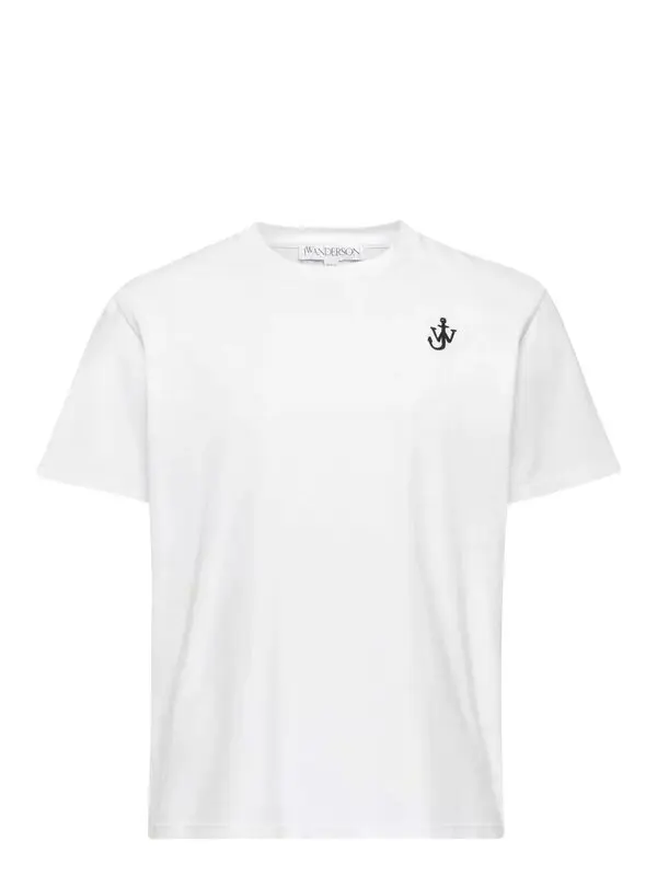 JW Anderson Anchor-embroidered T-shirt - White