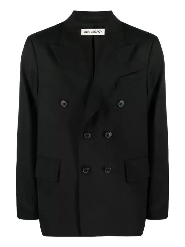 Our Legacy Double-breasted Blazer - Black
