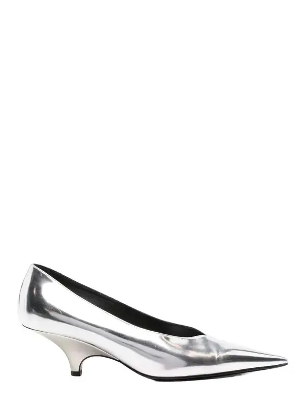 TOTEME 55mm Metallic-finish Pumps - Silver