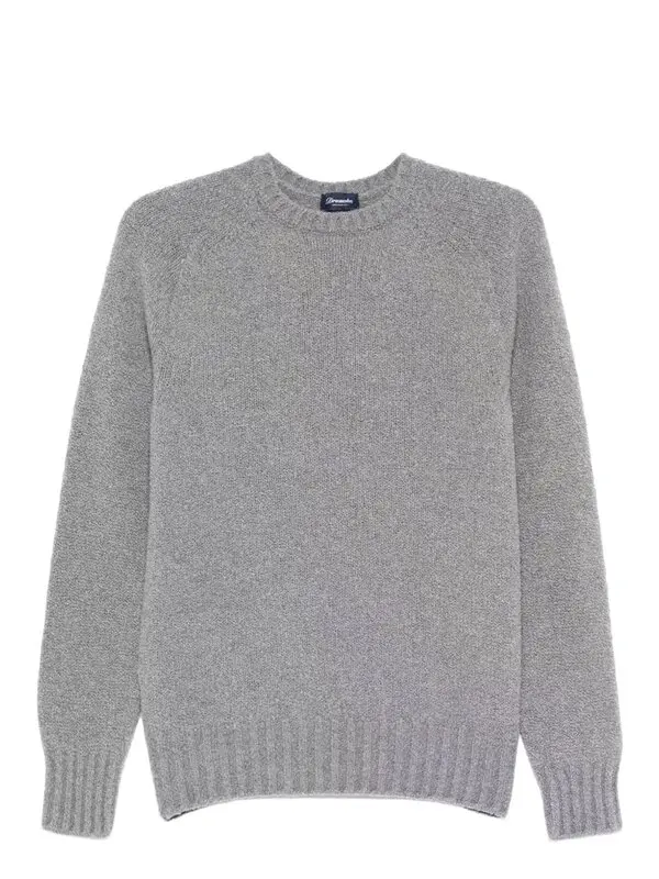 DRUMOHR Merino Wool Crew Neck Sweater - Grey