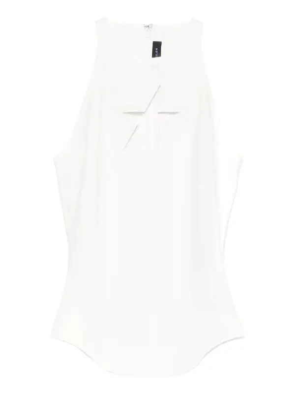 MUGLER Star-motif Tank Top - Neutrals