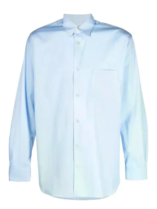 Comme Des Garçons Long-sleeve Cotton Shirt - Blue