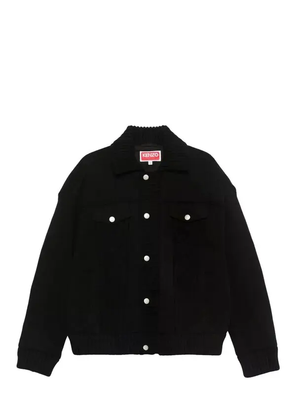 Kenzo Knitted Down Jacket - Black