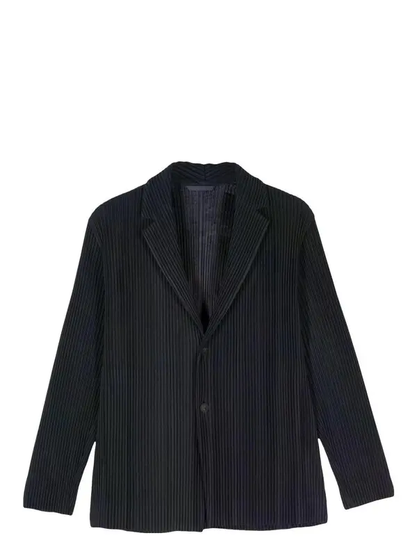 Issey Miyake Plissé-effect Blazer - Blue