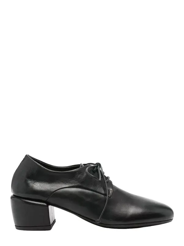 Marsèll 50mm Almond Leather Oxford Shoes - Black