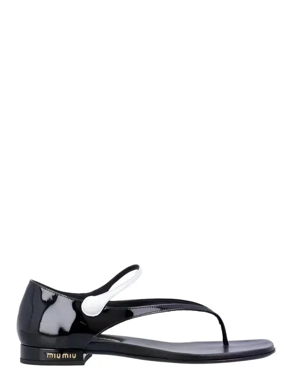 Miu Miu Mary Jane Sandals - Black