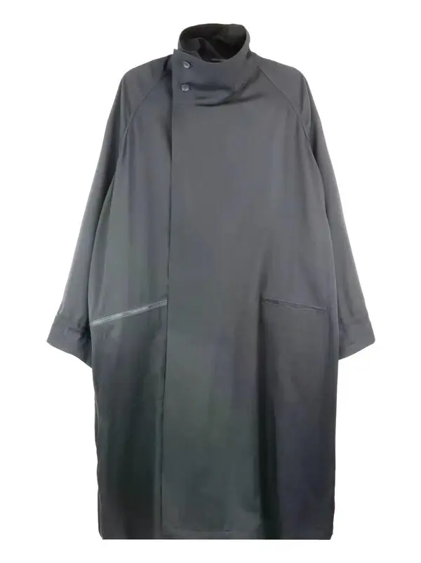 Yohji Yamamoto Cross-zipper Wool Gabardine Jacket - Black