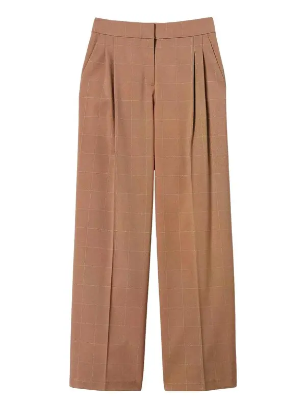 TWINSET Check Pattern Palazzo Trousers - Neutrals