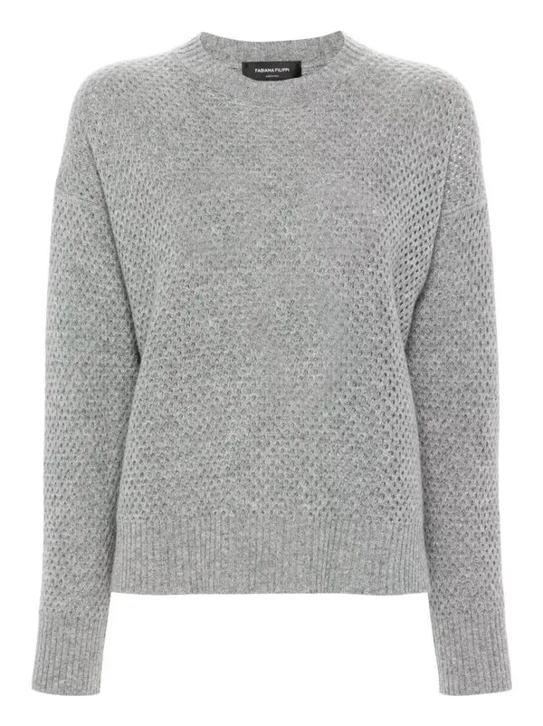 Fabiana Filippi Honeycomb-knit Sweater - Grey