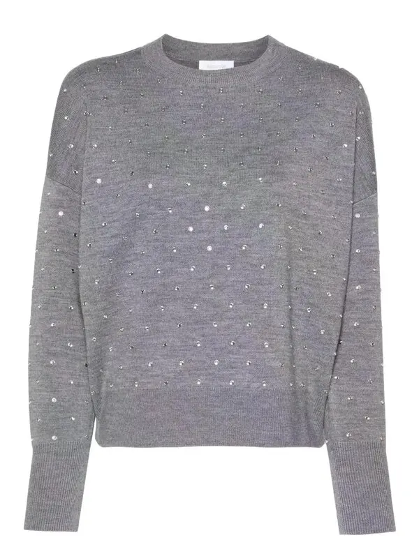 Rabanne Glass Crystal-embellished Jumper - Grey