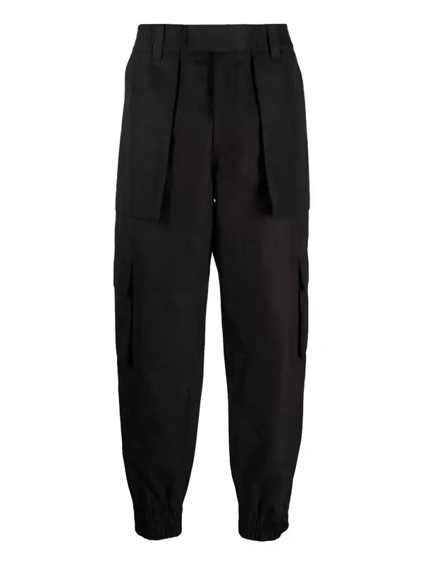 Alexander McQueen Cotton Cargo Trousers - Black
