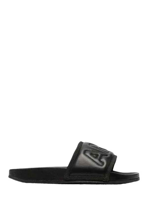 AMBUSH Padded Leather Slides - Black
