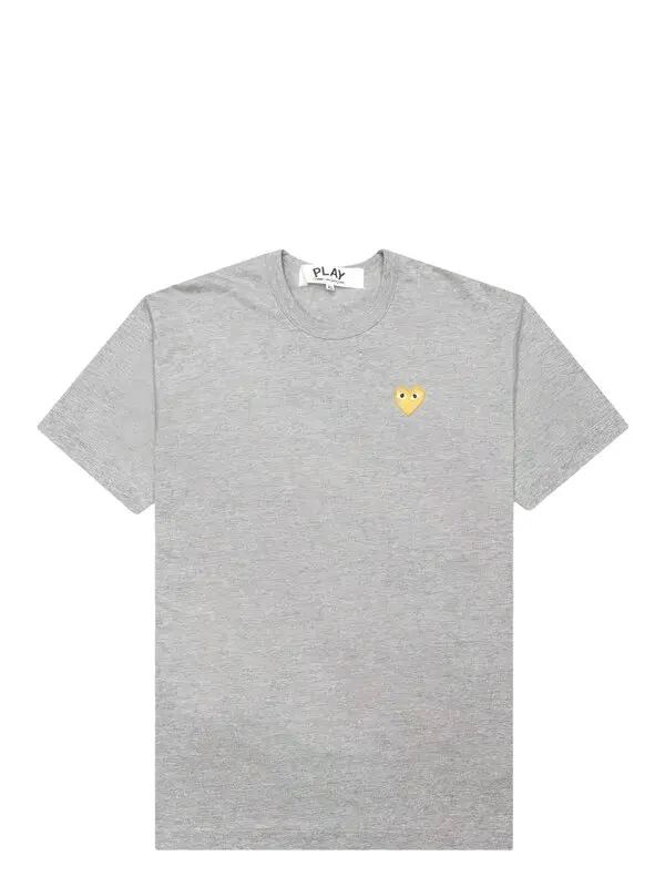 Play Comme Des Garcon Heart-patch T-shirt - Grey