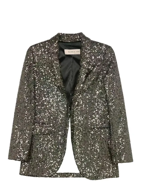 BLANCA VITA Gallia Sequin Blazer - Grey